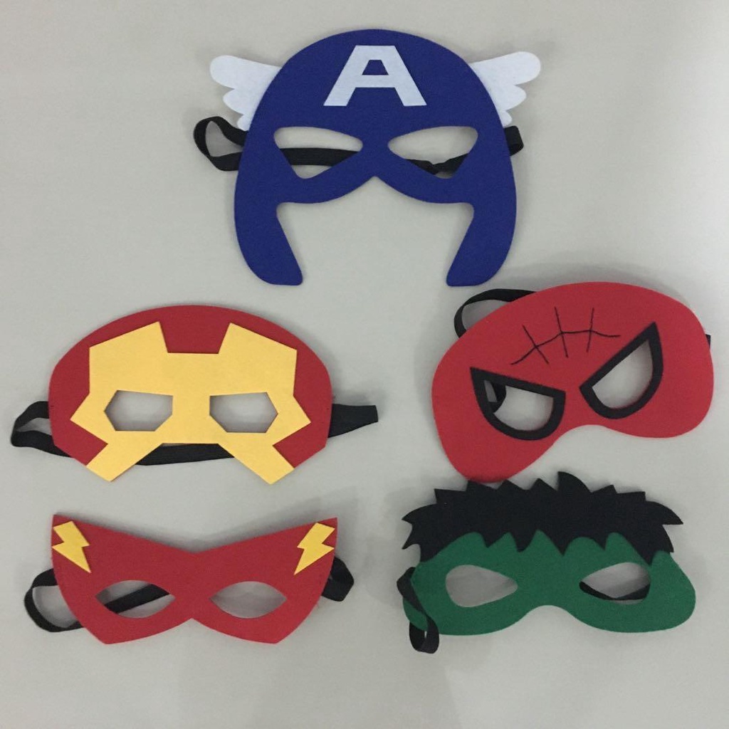 [SG READY STOCK] Superhero avenger Masks Cartoon Felt Masks Party ...