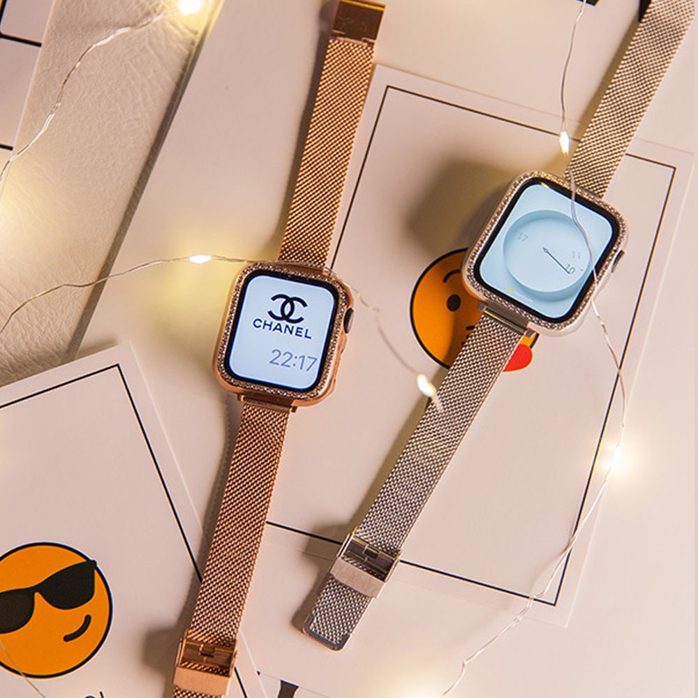 Milanese loop metal stainless steel strap for iwatch 10 9 S8 7 6 5 SE 4 3 2 1 business casu band ...