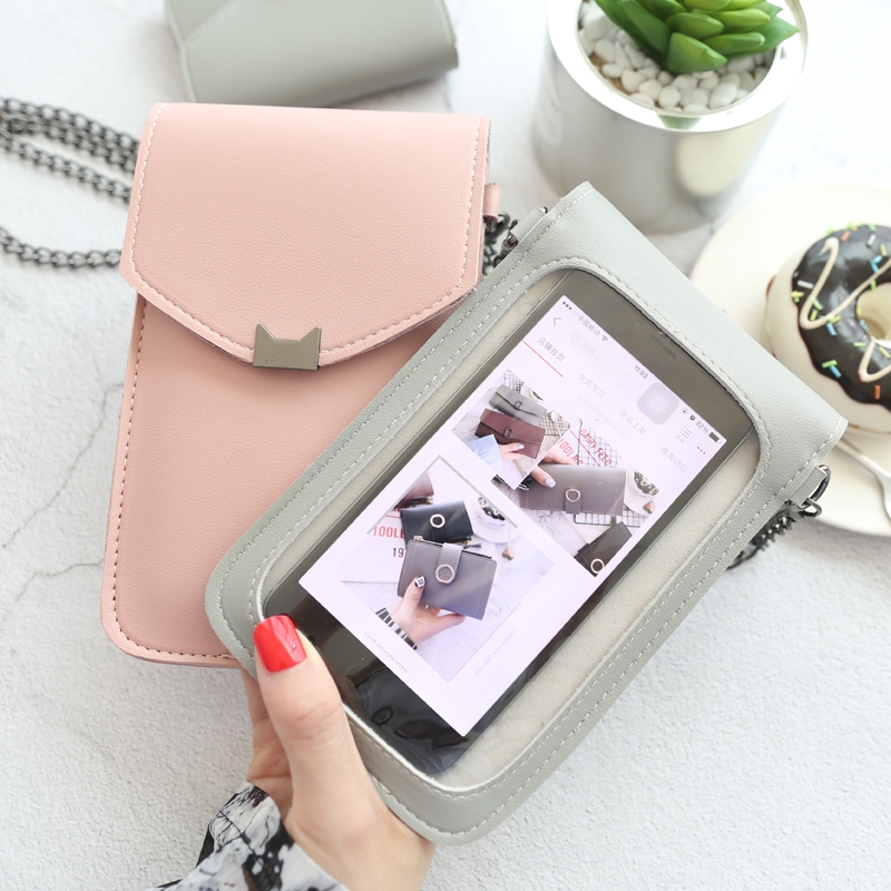 Touch Screen Cell Phone Purse Smartphone Wallet Leather Shoulder Strap ...