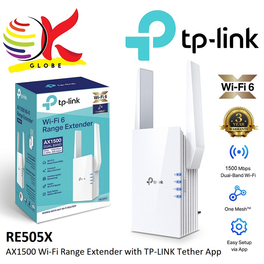 TP-LINK RE505X AX1500 / RE605X AX1800 / RE705X AX3000 WI-FI 6 DUAL BAND ...