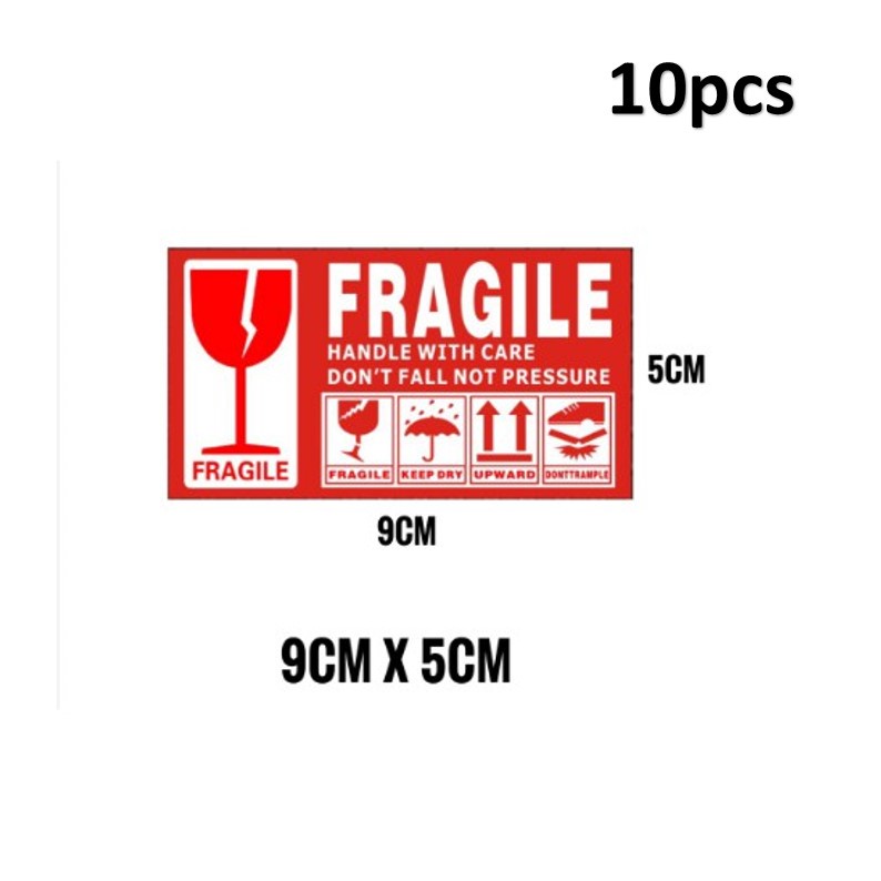 ( 10pcs ) Fragile Sticker Fragile Label Warning Label Mudah Pecah ...