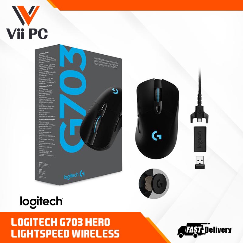 Logitech G703 Hero Lightspeed Wireless Gaming Mouse | Shopee Singapore