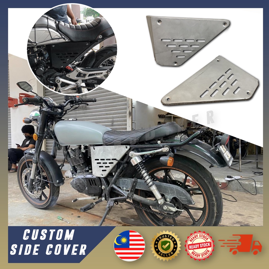 SIDE COVER SIDE PANEL BATTERY PENUTUP BATERI CUSTOM CAFE RACER ...