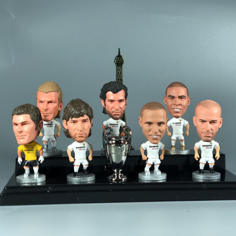 Football Star Zidane Figo Raul Figurine Gift Doll Model Decoration ...