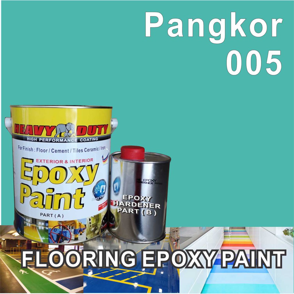 HEAVY DUTY EPOXY WATERPROOF FLOOR PAINT ( 1L ) [ Include Hardener ] CAT ...