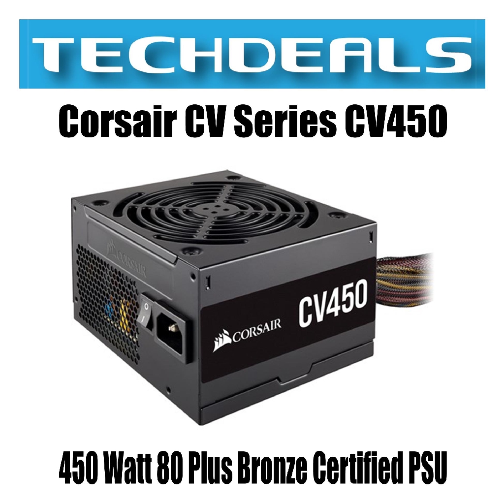 Corsair CV Series 80 Plus Bronze Certified Power Supply Unit | CV450 ...