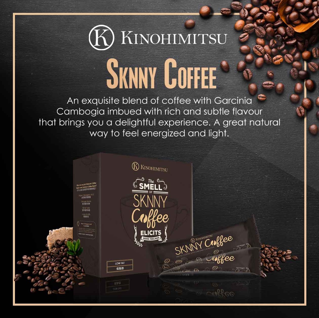 Kinohimitsu SKNNY Coffee With Garcinia Cambogia Sachet 20g - Low Fat ...