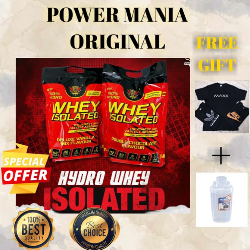 Whey Protein Hydro Isolated Power Mania MUSCLE | Shopee Singapore
