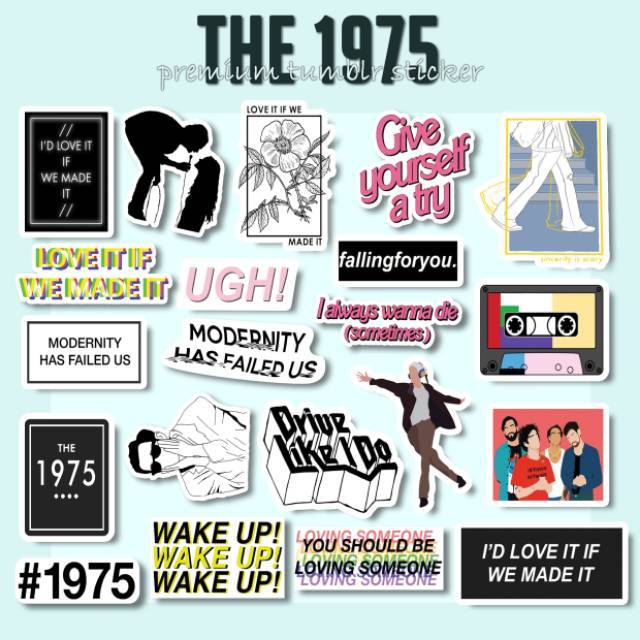 1975 Band Sticker Tumblr Aesthetic Laptop Sticker HP | Shopee Singapore