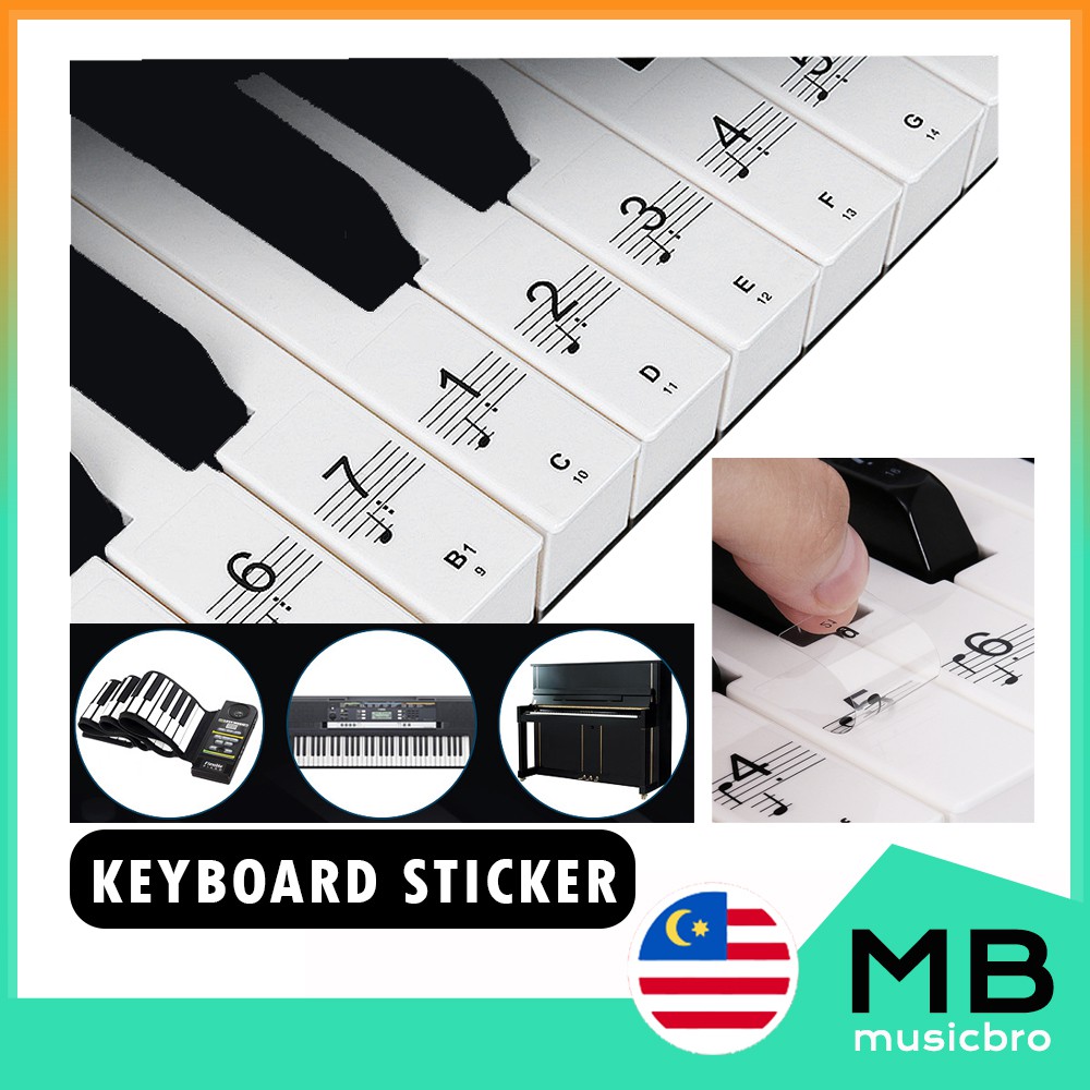 Keyboard Sticker Piano Sticker Keyboard Piano Sticker Beginner Piano ...