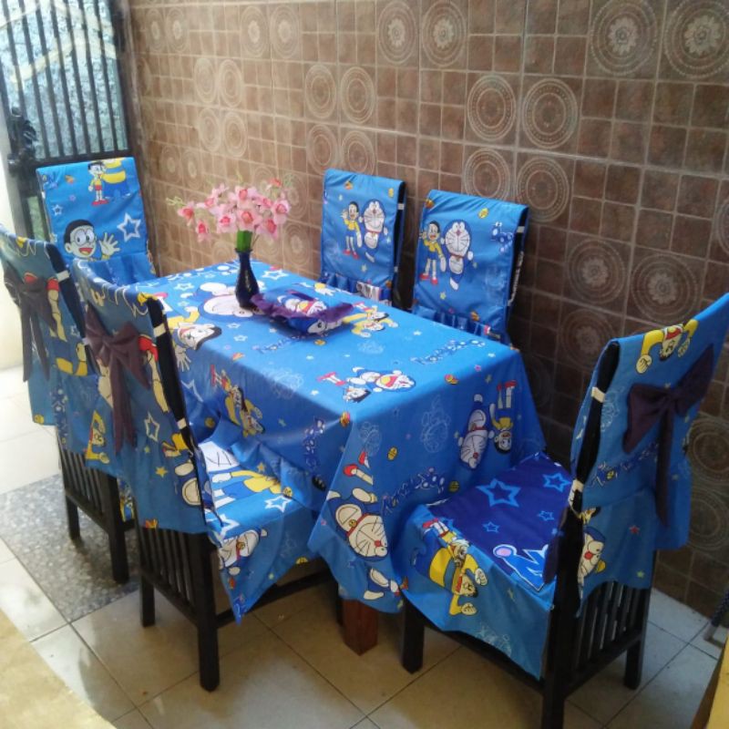 Complete Dining Set with 6 Doraemon Star Chairs | Shopee Singapore