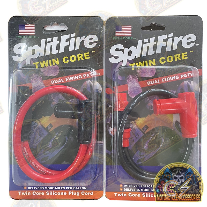 CS Motorcycle twin core spark plug cap with high tension wire(splitfire ...