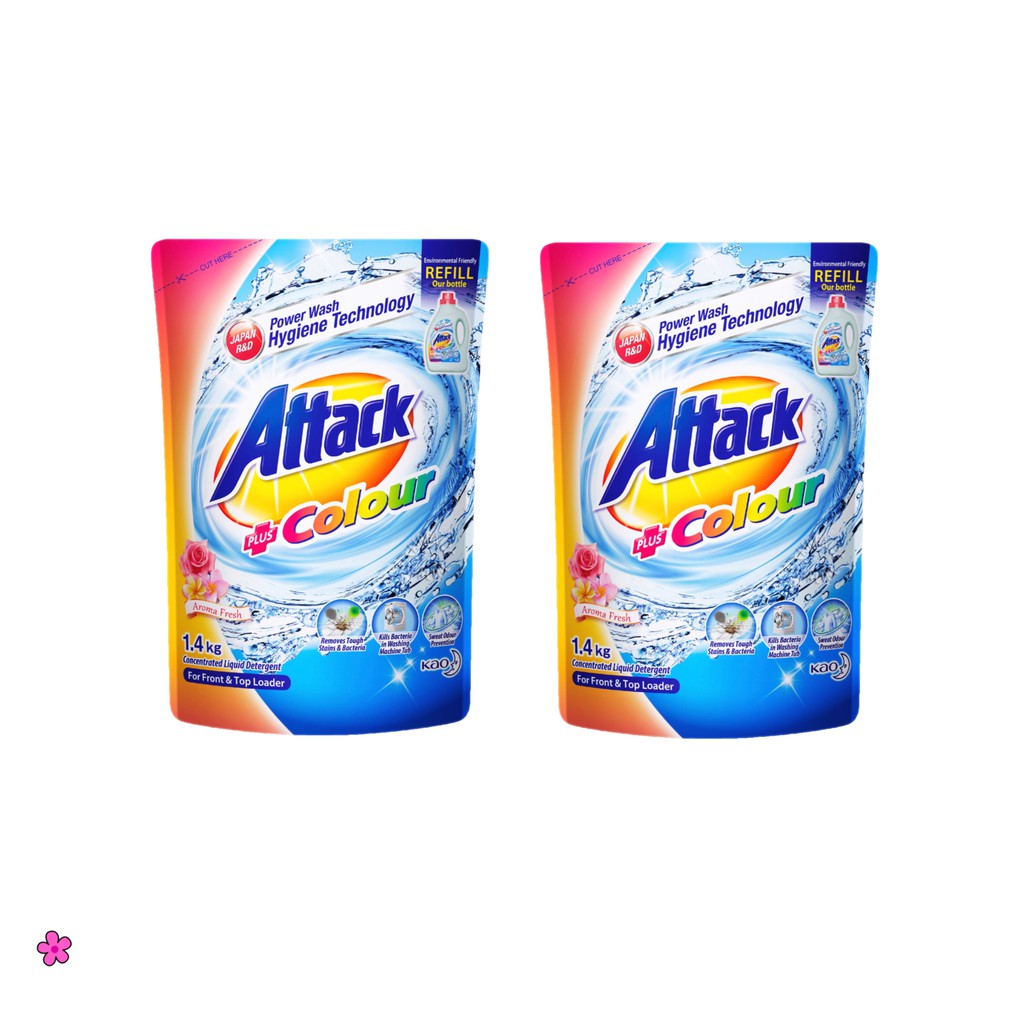 [[Bundle of 2]] Attack Liquid detergent Refill Pack 1.4kg | Shopee ...
