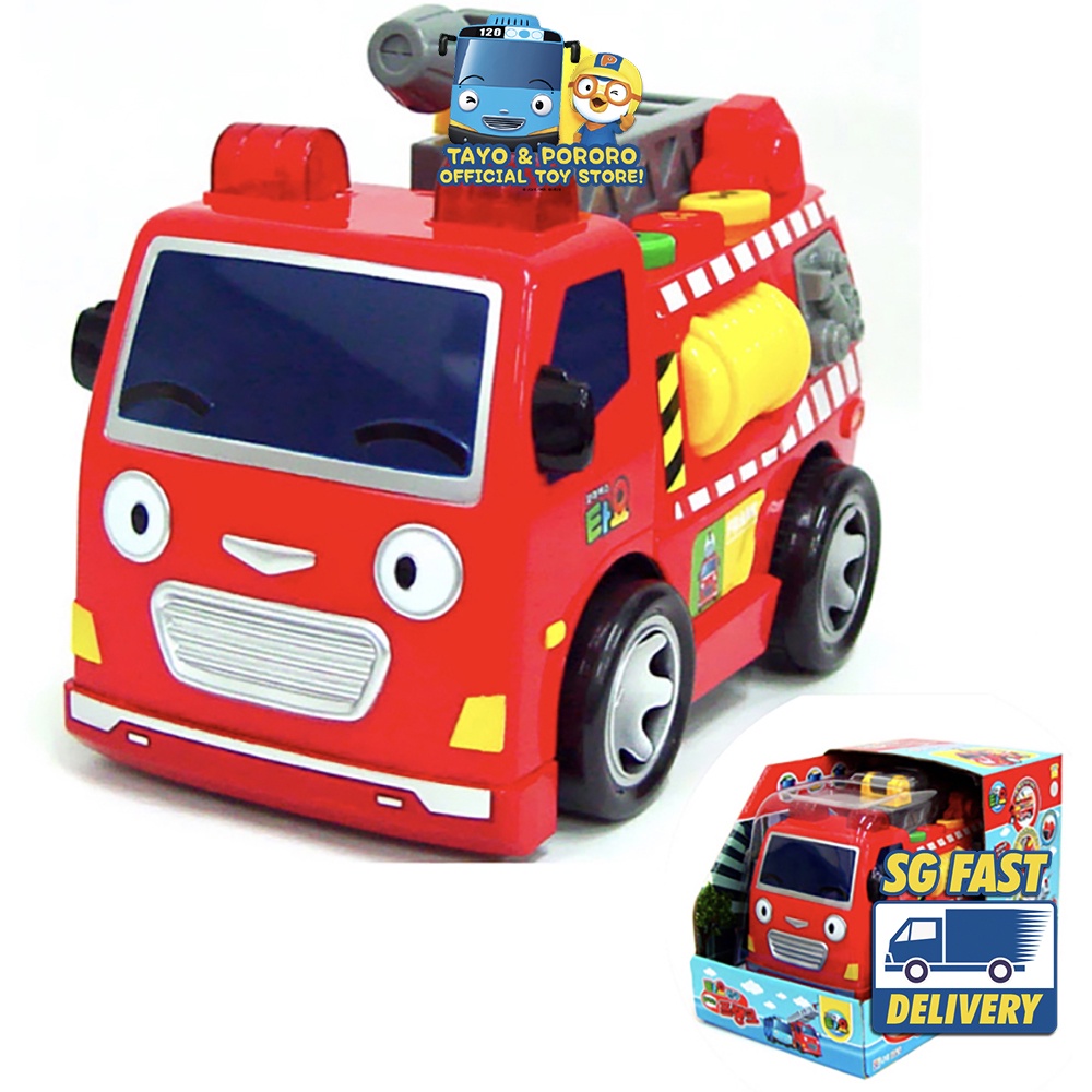 Tayo Bus Frank Pull Back Talking Fire Truck with Sound , Children Toys ...