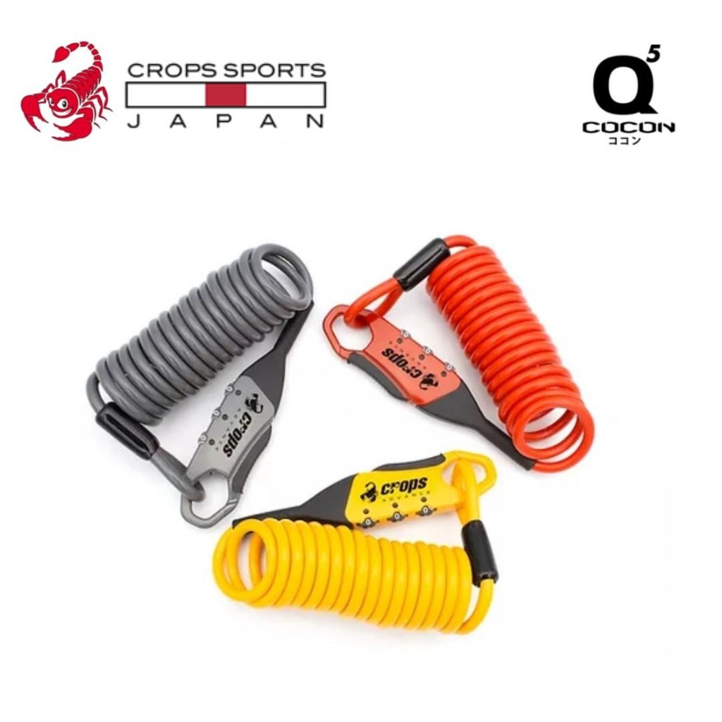 Crops Japan Q5 Cocon Coil Lock For Bikes | Shopee Singapore