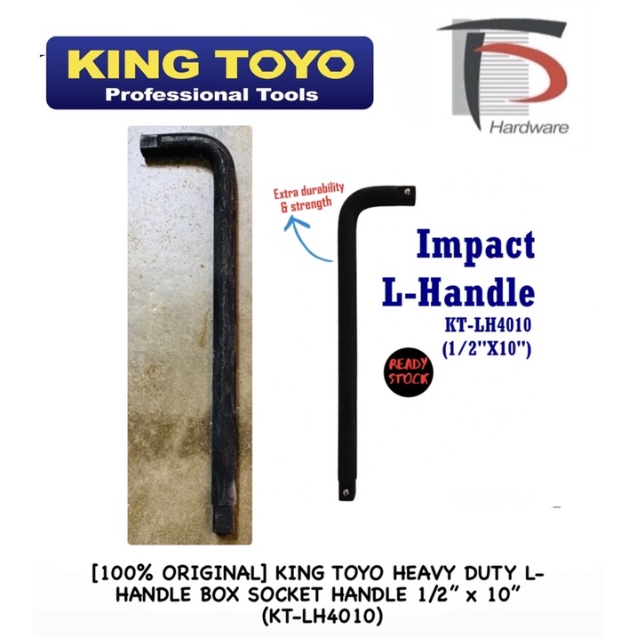 KING TOYO HEAVY DUTY L- HANDLE BOX SOCKET HANDLE 1/2” x 10” (KT-LH4010 ...