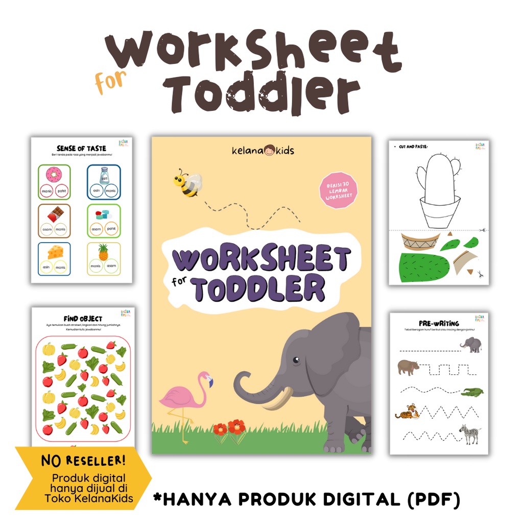 Worksheet for Toddler Children Aged 3,4,5 Years Kindergarten Early ...