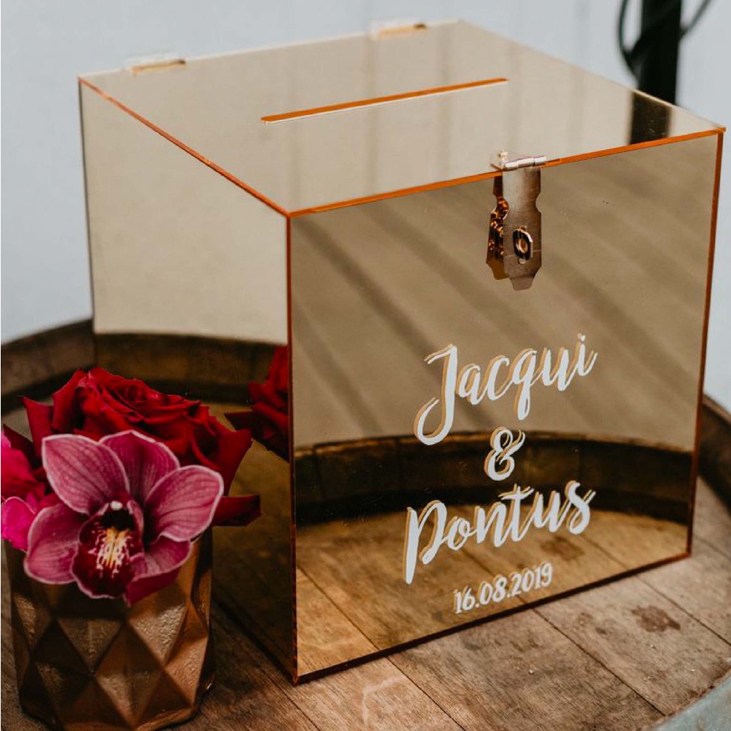 🇸🇬🚚 [SG Instock] Customised Acrylic Wishing Box Money Angpao Wedding ...