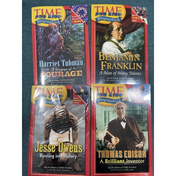 Time for Kids Biographies - Jesse Owens, Thomas Edison, Benjamin ...