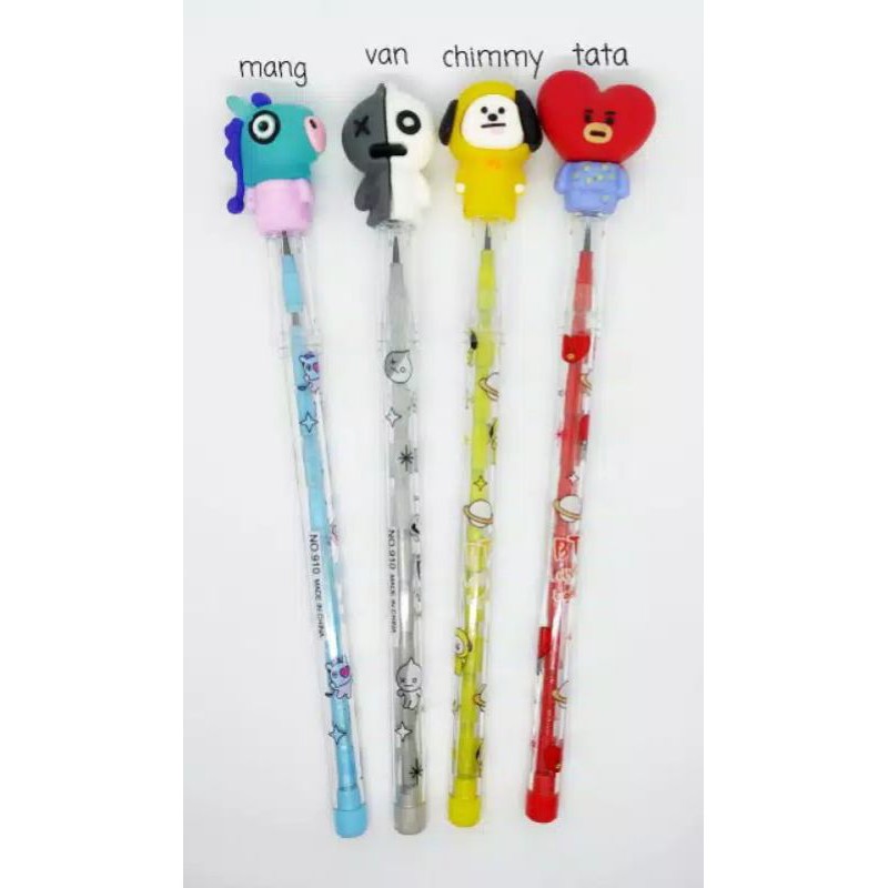 Bts Character Stacking Pencil/bensia Pencil | Shopee Singapore