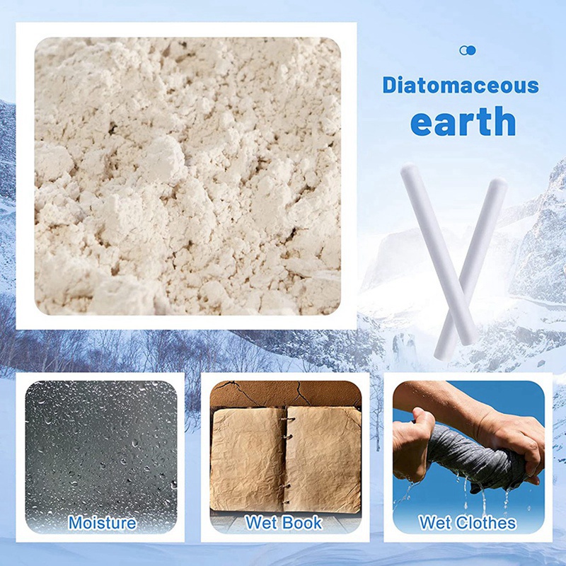 4Pc Drying Rod Stick Diatomite Moisture Absorbing Stick Clean Water ...