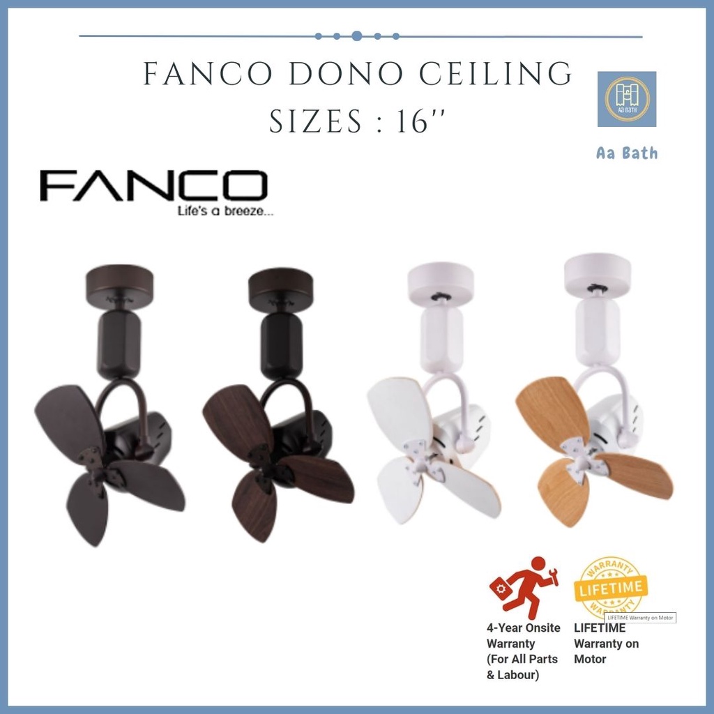 [NEW ARRIVAL] FANCO Dono Corner Fan 16″ Ceiling/Wall Mounting Options ...