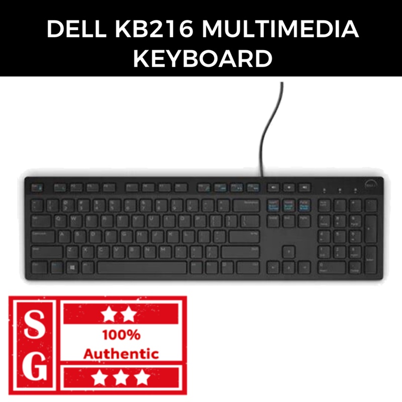 Dell MULTIMEDIA KEYBOARD (ENGLISH) - KB216 Wired keyboard Dell Keyboard ...