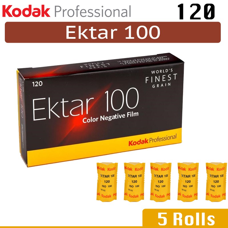 Kodak Ektar 100 120mm Professional Color Negative Film (100 ISO - 5 ...