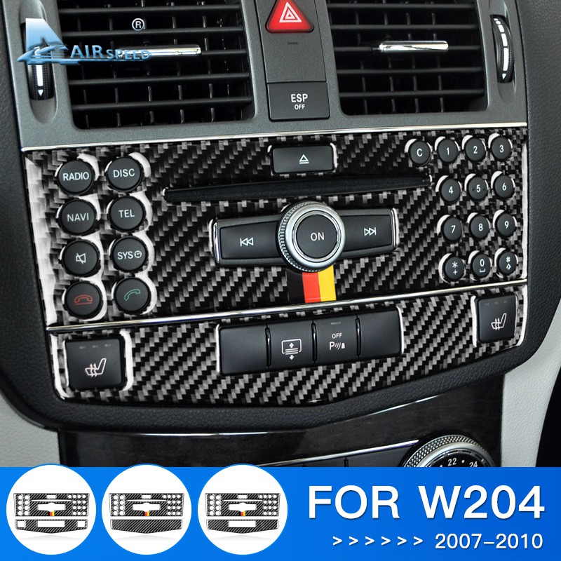 Carbon Fiber for Mercedes Benz W204 2007-2010 Accessories Interior Trim ...