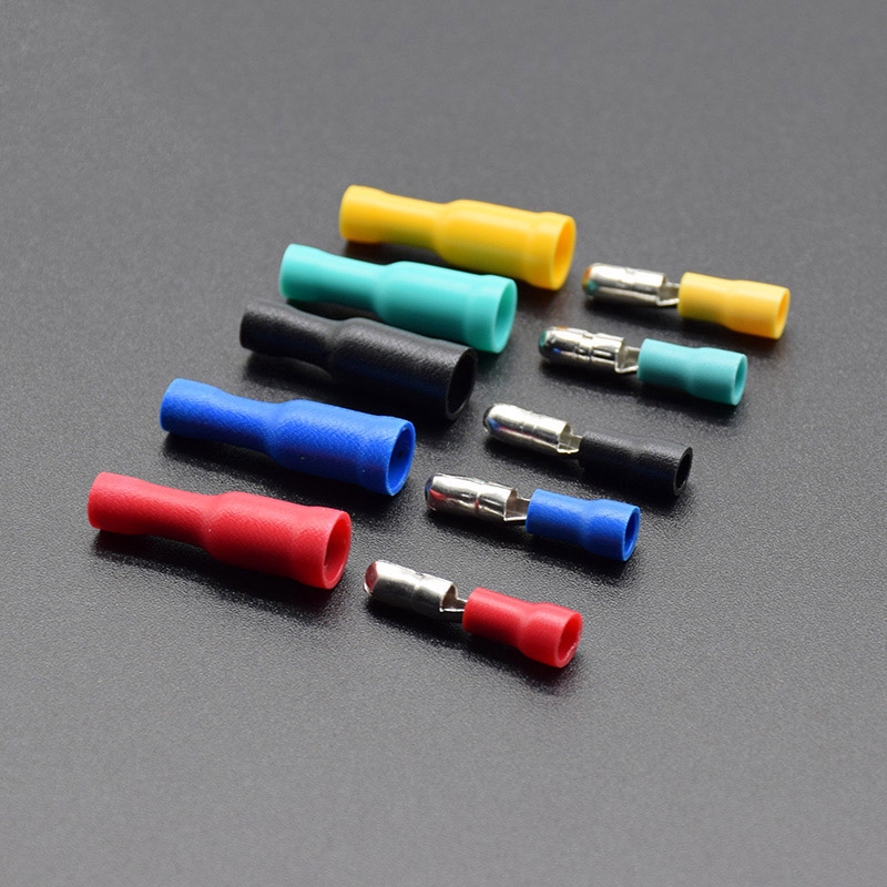 Five colour Wire electrical insulation connector crimper bullet head ...