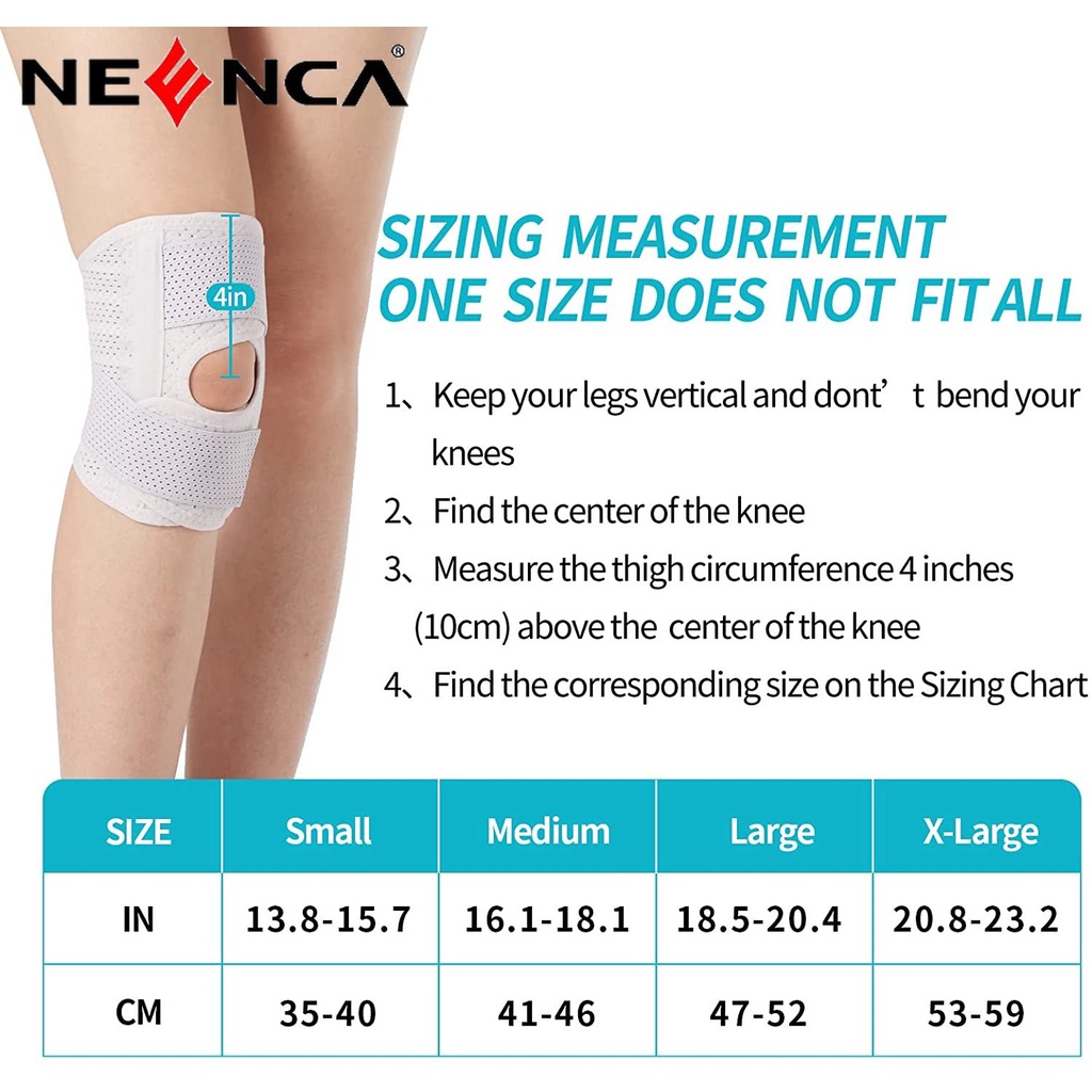 NEENCA Knee Brace with Side Stabilizers Relieve Meniscal Tear Knee ...