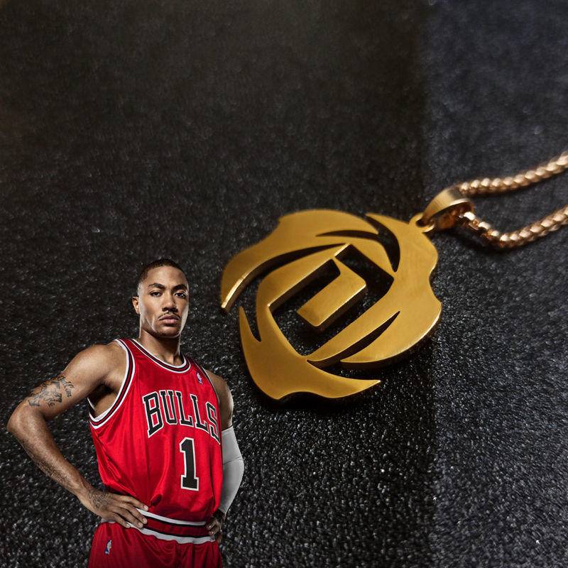 NBA Derrick Rose Necklace Memorial Basketball Windy City Rose Rose Boys ...