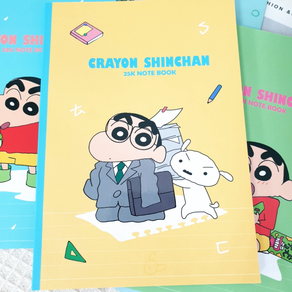 Crayon Shin-Chan 25k Thick Version Horizontal Line Notebook Fixed Page Nohara Shinnosuke Notepad ...