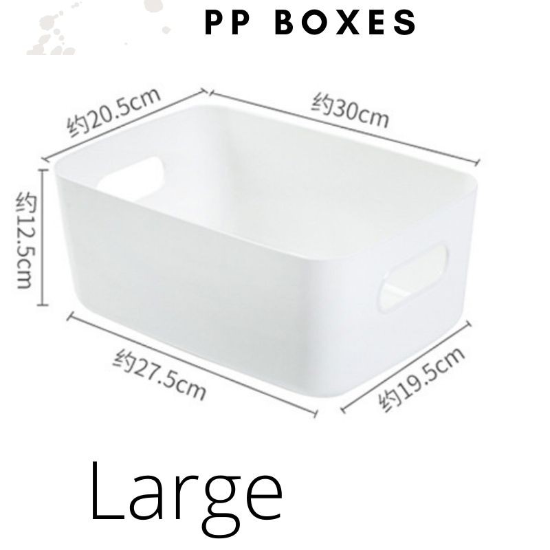 Organisers Storage Boxes PP Acrylic Containers Kitchen Wardrobe Shelf ...