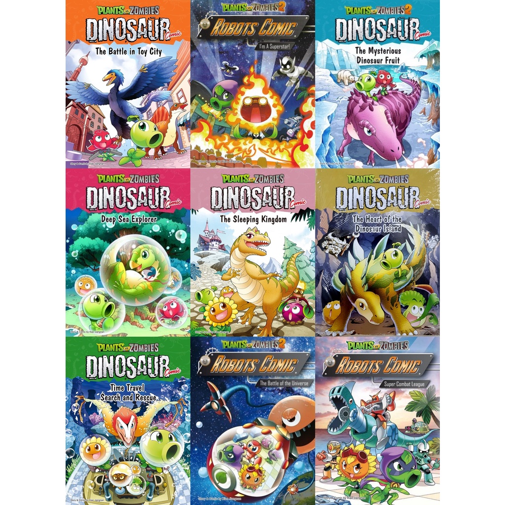 PLANTS VS ZOMBIES Dinosaur and Robots English comic Book / Science ...