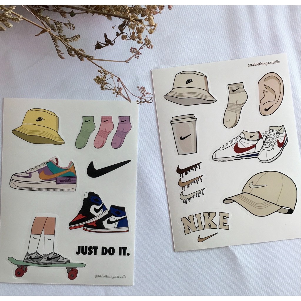 Nike Sticker Set ( Pastel & Beige) | Shopee Singapore