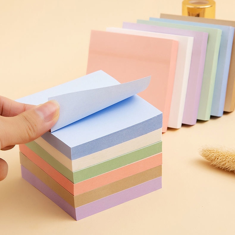 100 Sheets Morandi Color Sticky Note Memo Label Sticker Bookmarks ...