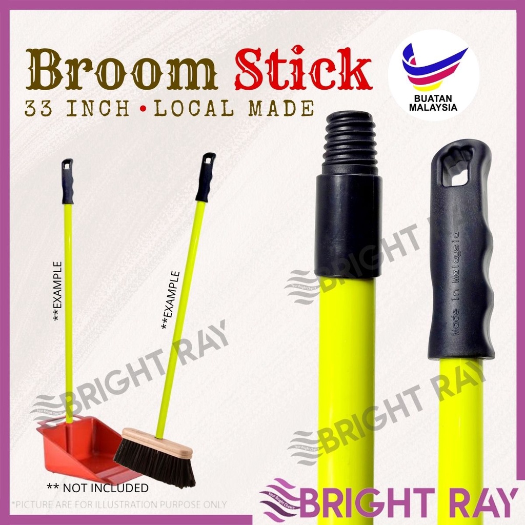 33" Screw Stick Broom Broom Handle Scew Thread Floor Broom Rod Broom ...