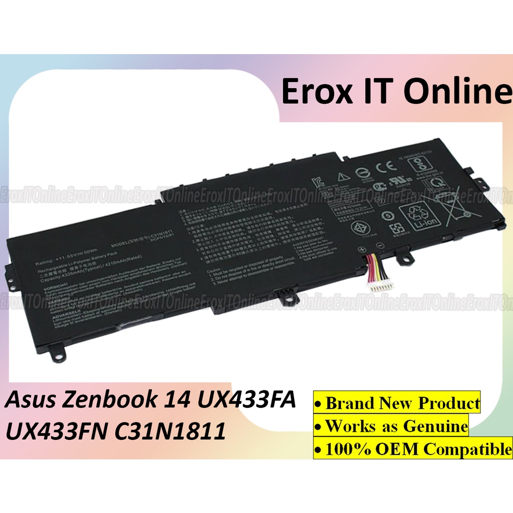 Asus Zenbook 14 UX433FA UX433FN U4300FN U4300FA U433FN U4300 RX433FN ...