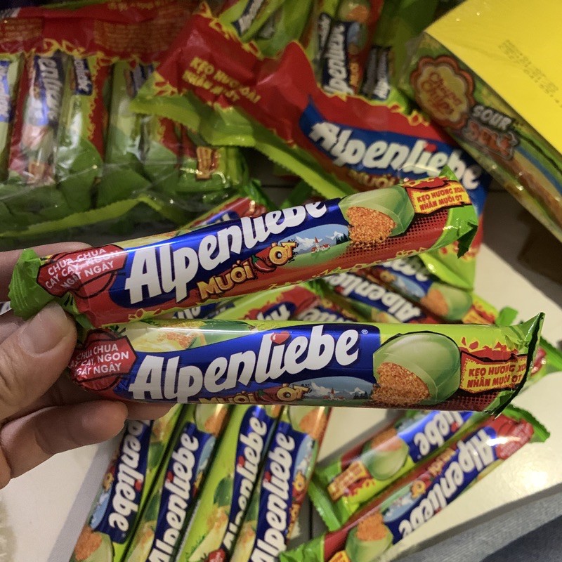 Alpenliebe candy bar with mango flavor and chili salt filling (1 bar ...