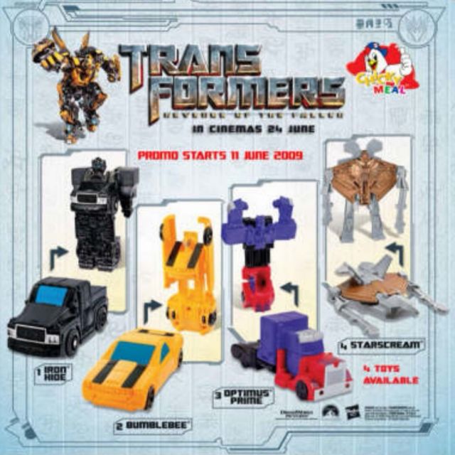 TRANSFORMERS REVENGE OF THE FALLEN BY KFC HASBRO MCDONALD'S Happy Meal ...