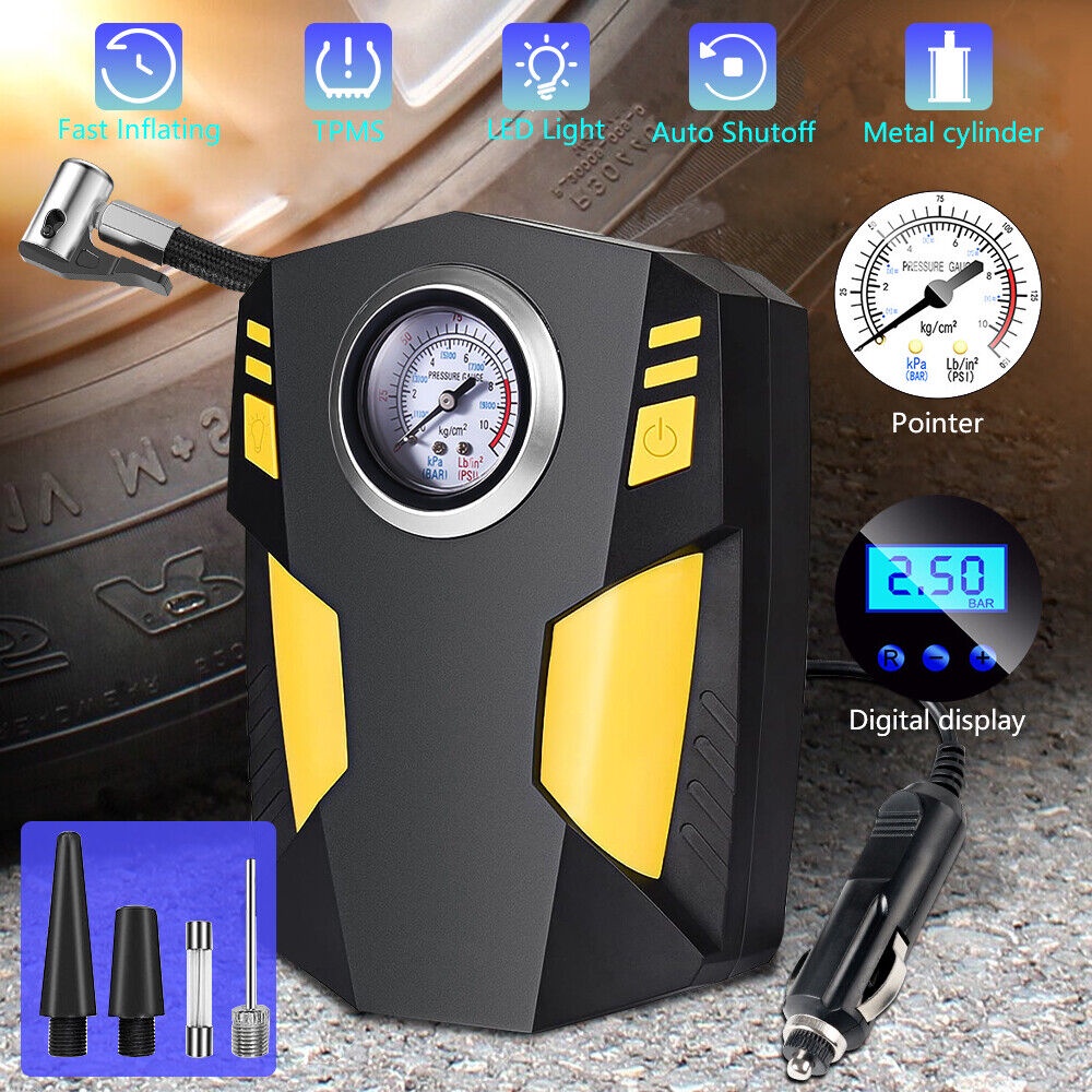 Tire Inflator Car Air Pump Compressor Electric Portable Auto 12V Volt 150 PSI | Shopee Singapore