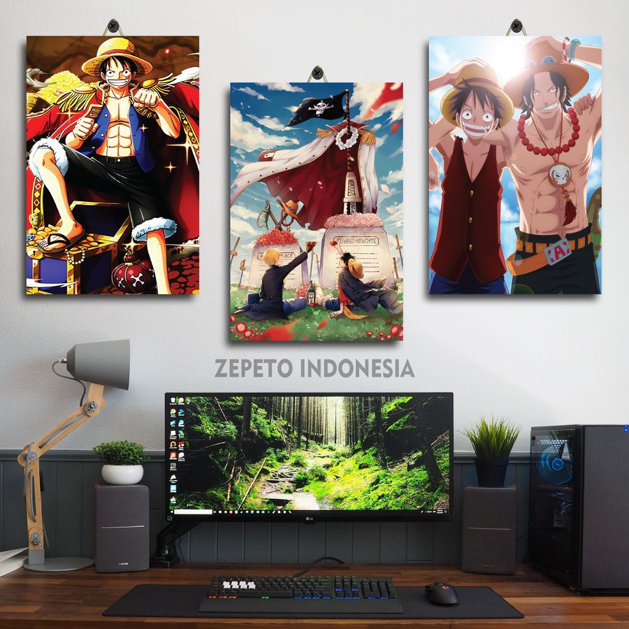 MEN'S ROOM DECORATION ANIME WALLPAPER ONE PIECE 20X30 TLFRW/QS9HJ LARGE ...