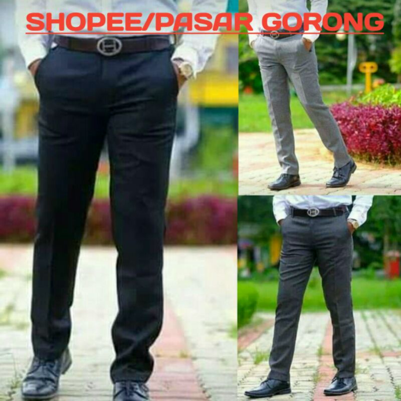 Men's FORMAL Office Trousers, Bridal Polite Fabric, SLIM-FIT, Smooth ...