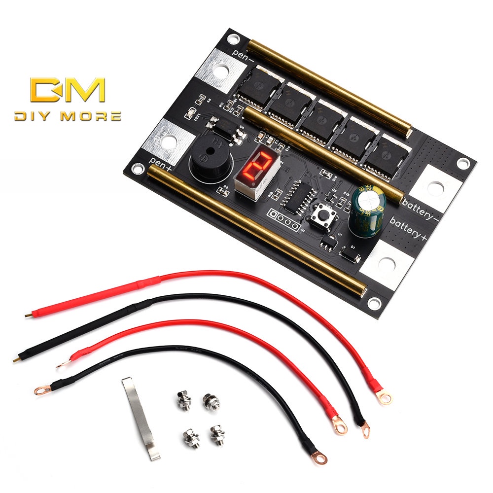 DIYMORE DC 12V 18650 lithium battery 5MOS spot welder motherboard diy full set of accessories 9 ...
