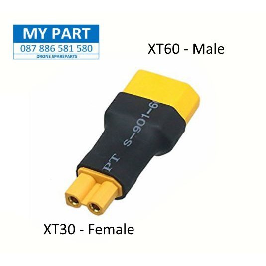 Xt60 male to XT30 Female connector (Conversion connector) | Shopee Singapore