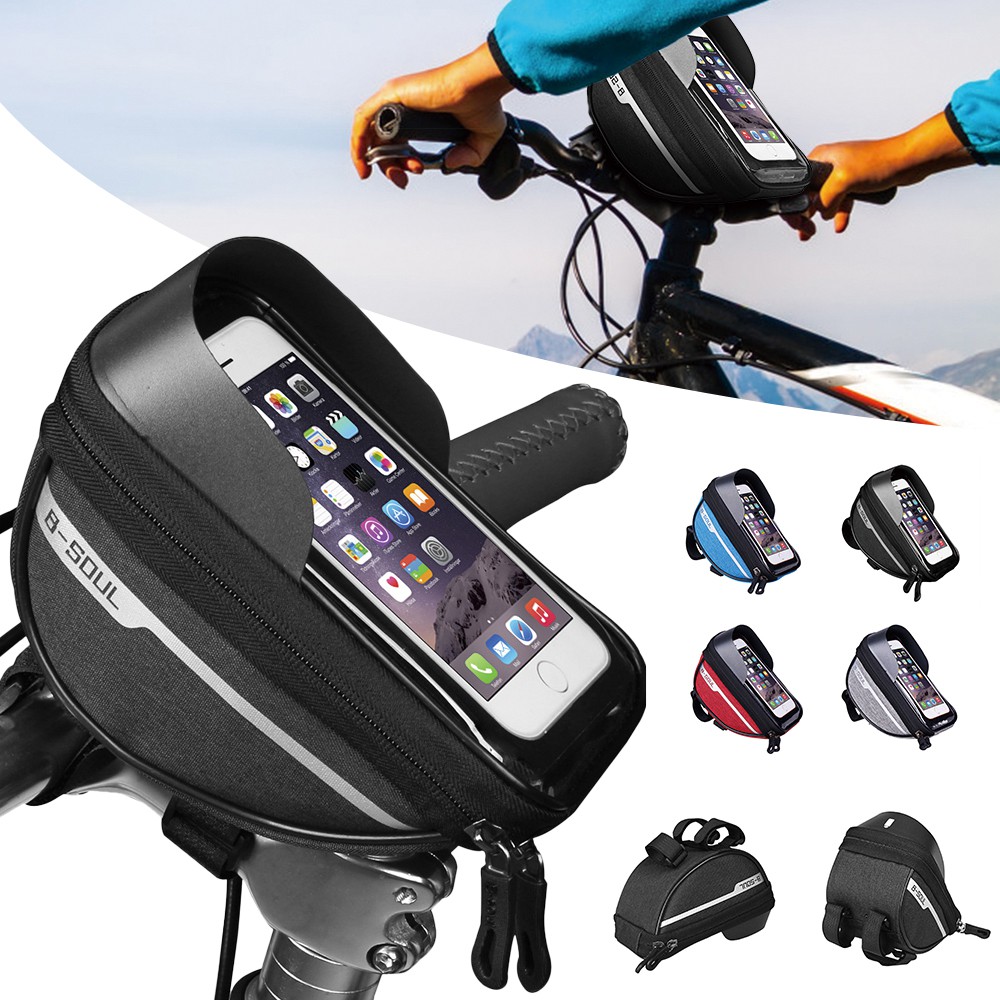 MTB Bicycle Bike Head Tube Handlebar Cell Phone Bag Case Holder Case ...