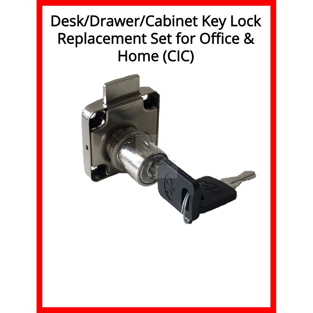 CIC Office Home Desk Drawer Cabinet Cupboard Closet Square Lock ...
