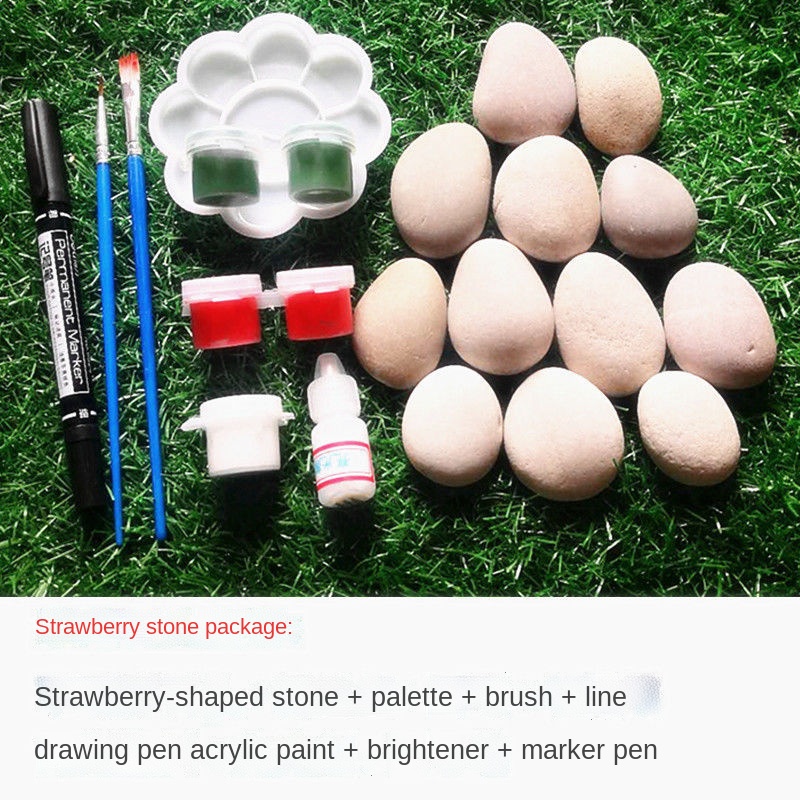 Hand-Painted Stone Painting Painted Stone Painting Painted Stone ...