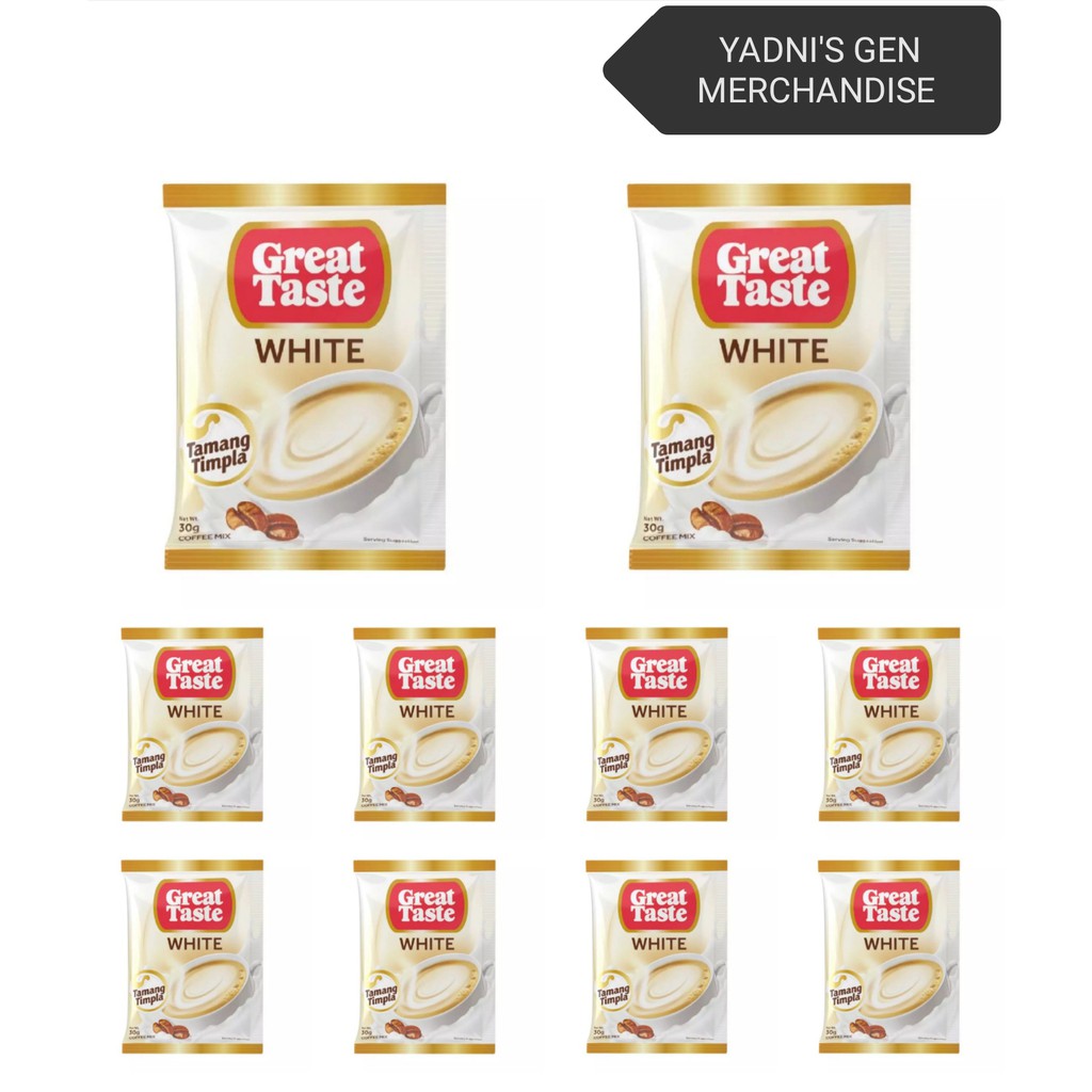 Great taste white 3 in 1 Coffee ( 10 x 30g) | Shopee Singapore